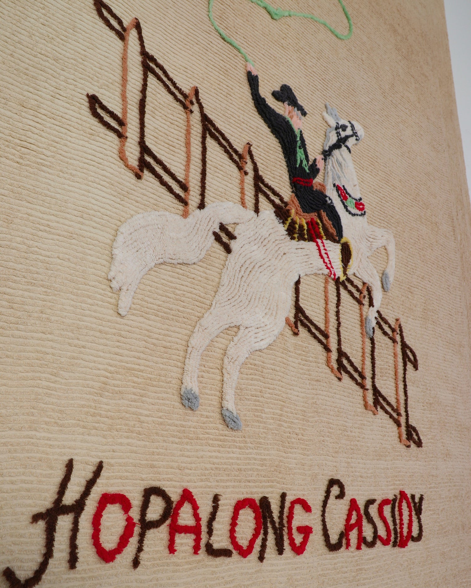 Vintage Hopalong Cassidy Bar 20 Chenille Bedspread